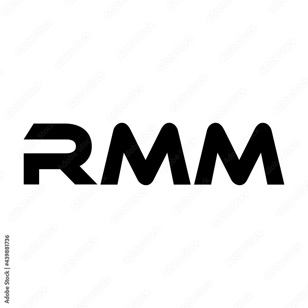 Vecteur Stock RMM letter logo design with white background in ...