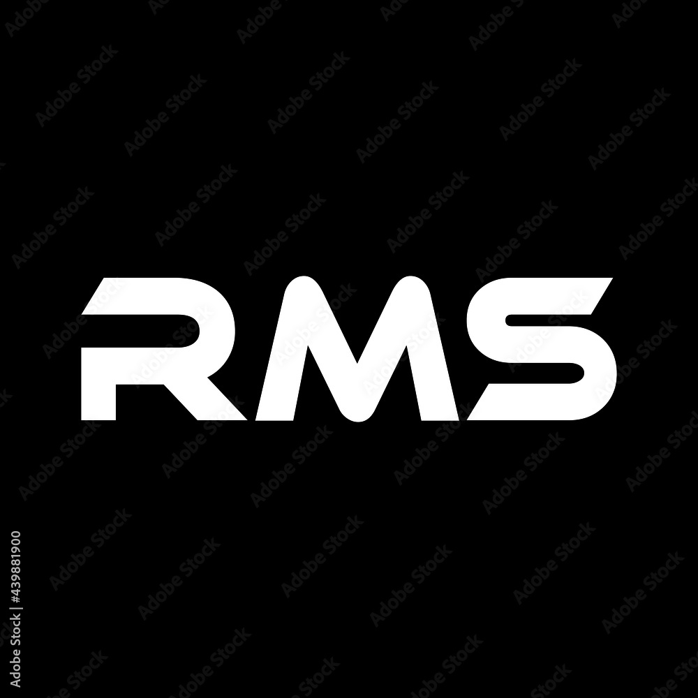 RMS letter logo design with black background in illustrator, vector ...