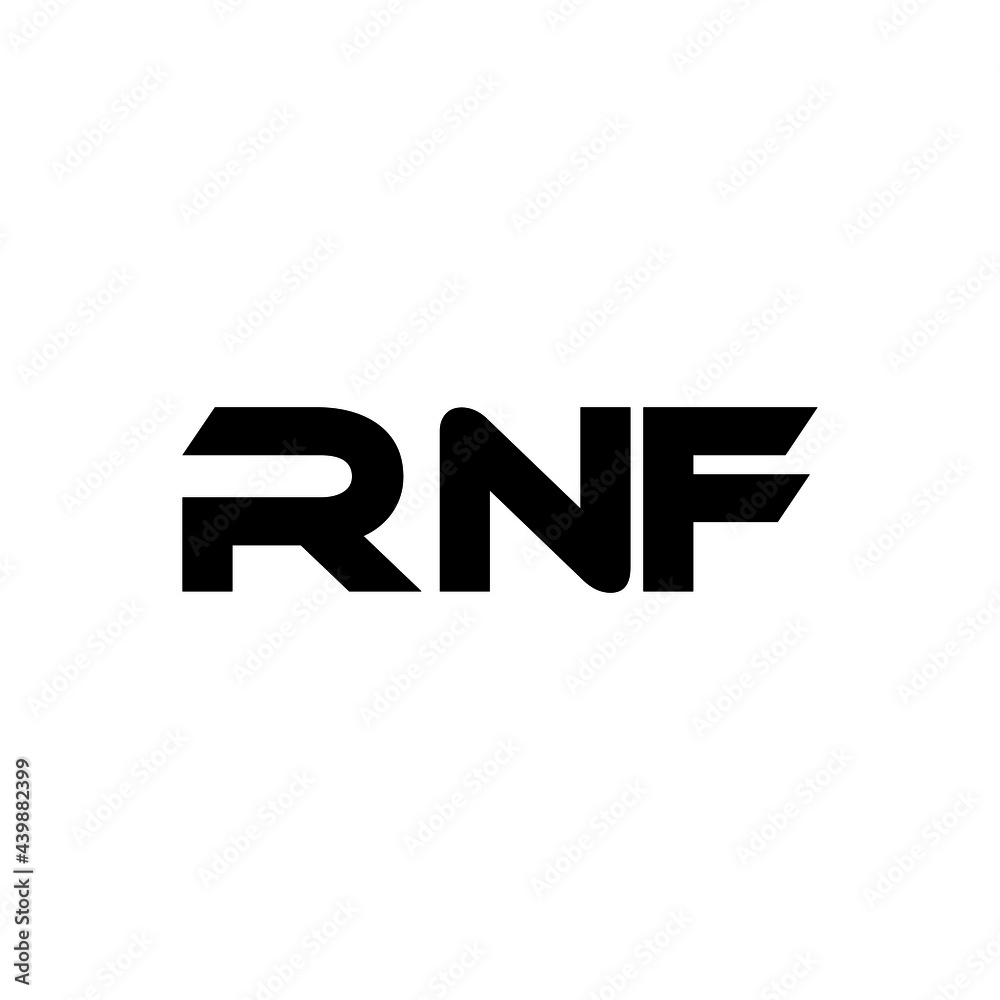 RNF letter logo design with white background in illustrator, vector ...