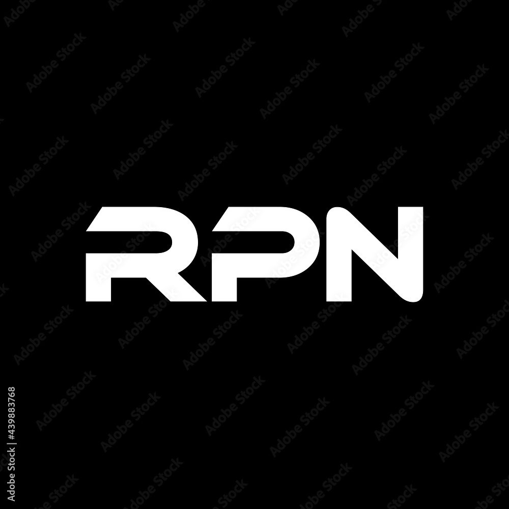 RPN letter logo design with black background in illustrator, vector ...