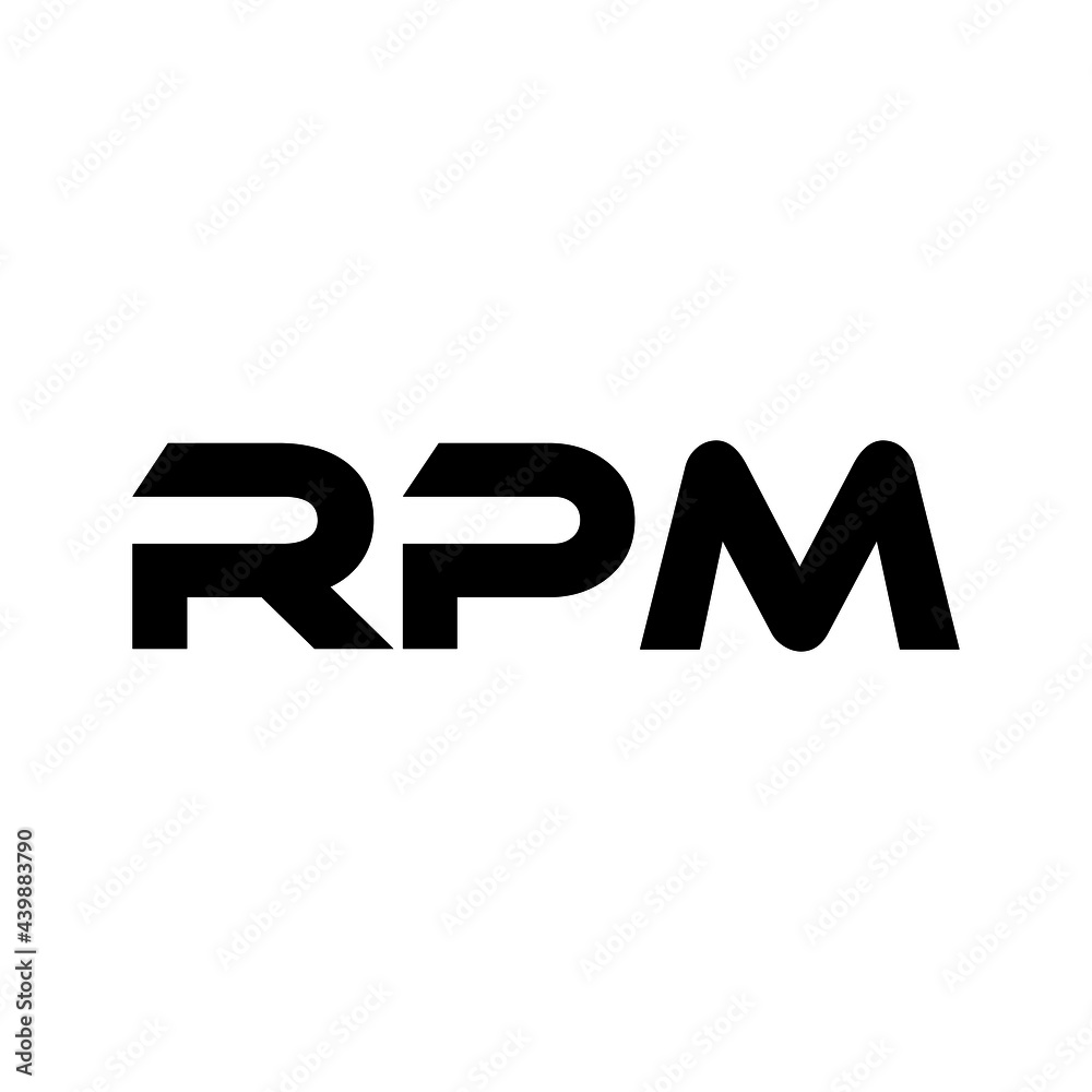 RPM letter logo design with white background in illustrator, vector logo modern alphabet font ...