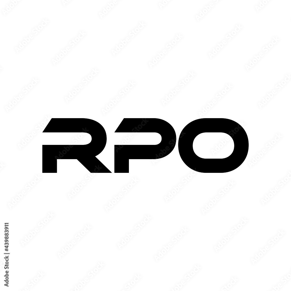 RPO letter logo design with white background in illustrator, vector ...