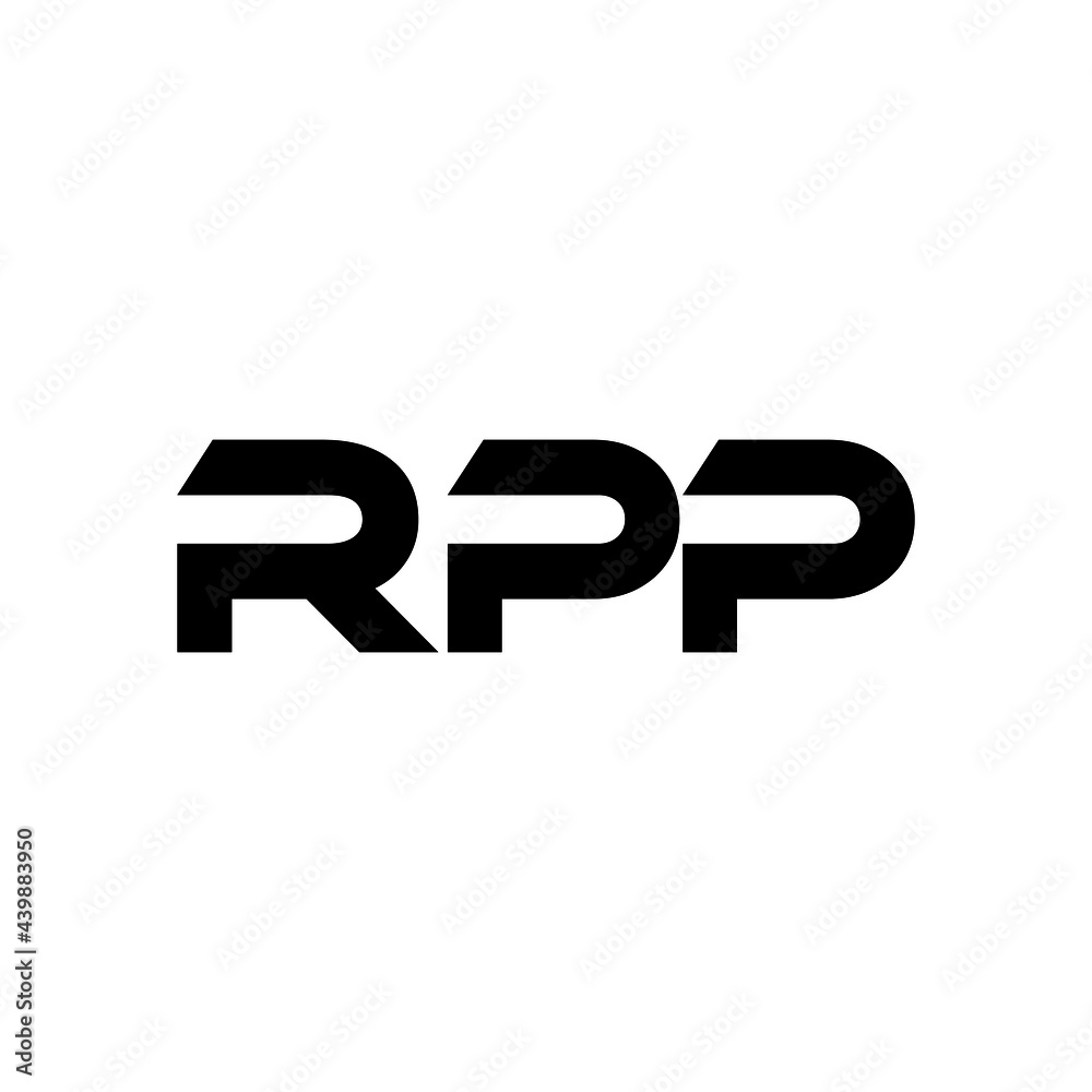 RPP letter logo design with white background in illustrator, vector ...