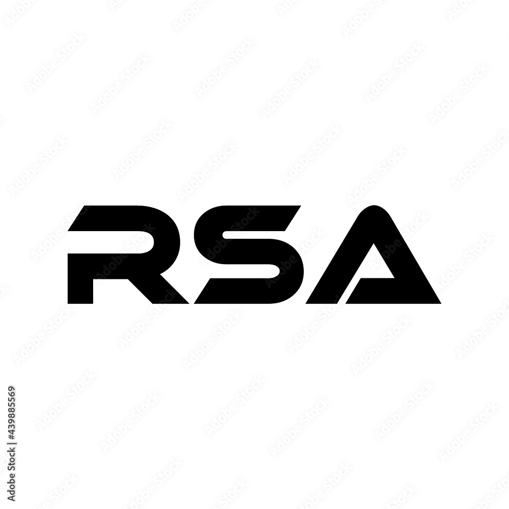 Vecteur Stock RSA letter logo design with white background in ...
