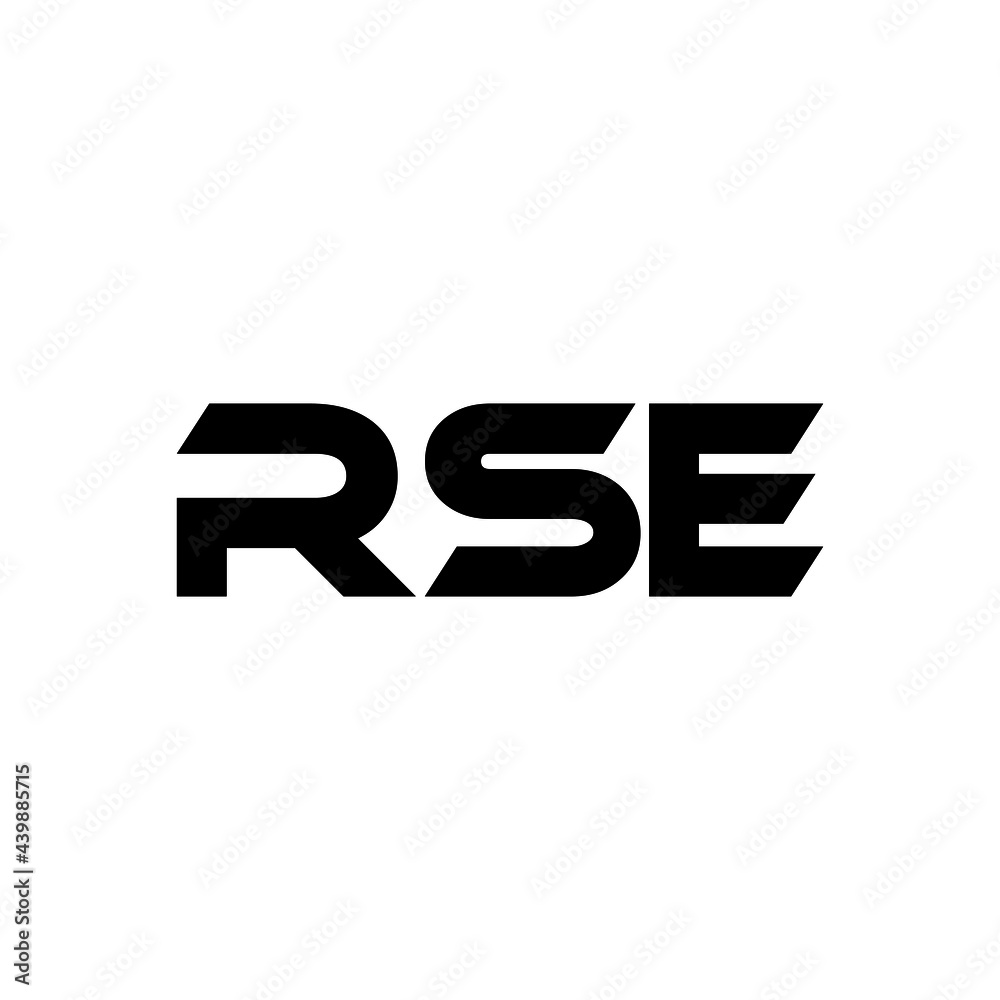 RSE letter logo design with white background in illustrator, vector ...