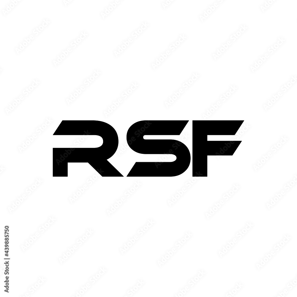 RSF letter logo design with white background in illustrator, vector ...