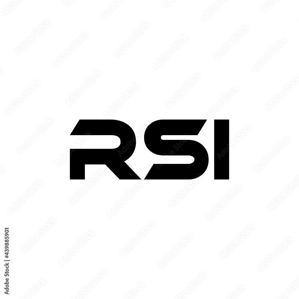 RSI letter logo design with white background in illustrator, vector ...