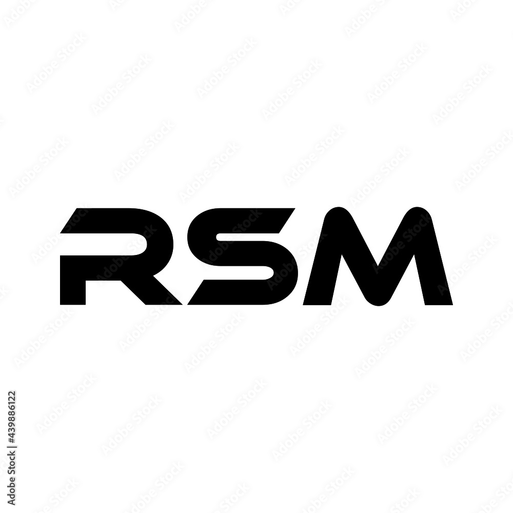Vecteur Stock RSM letter logo design with white background in ...