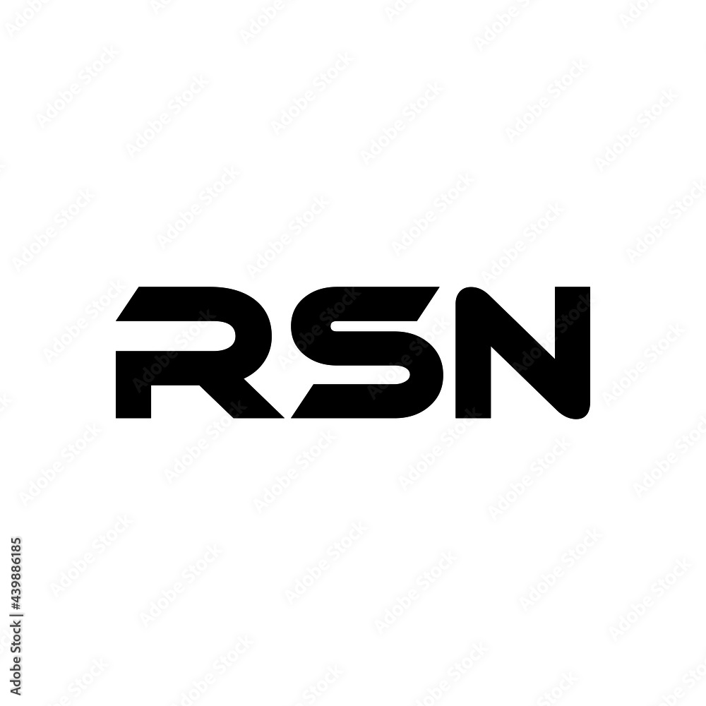 Vecteur Stock RSN letter logo design with white background in ...