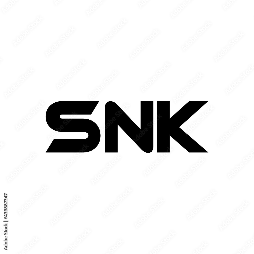 SNK letter logo design with white background in illustrator, vector ...