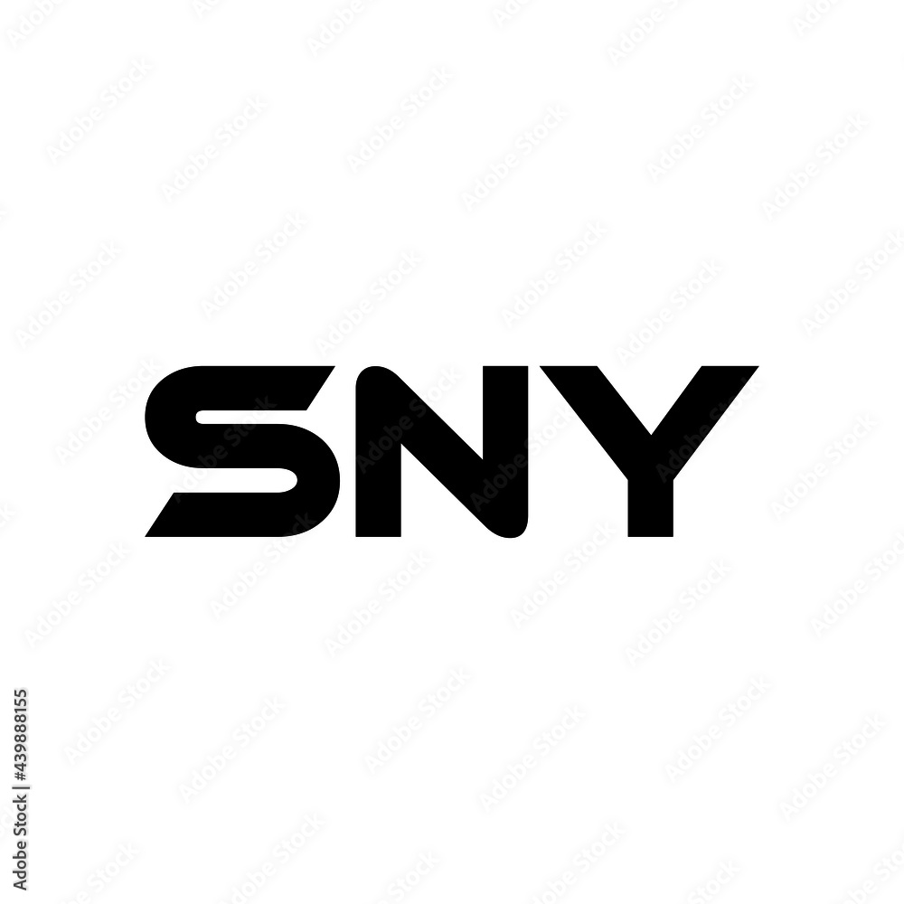 SNY letter logo design with white background in illustrator, vector ...