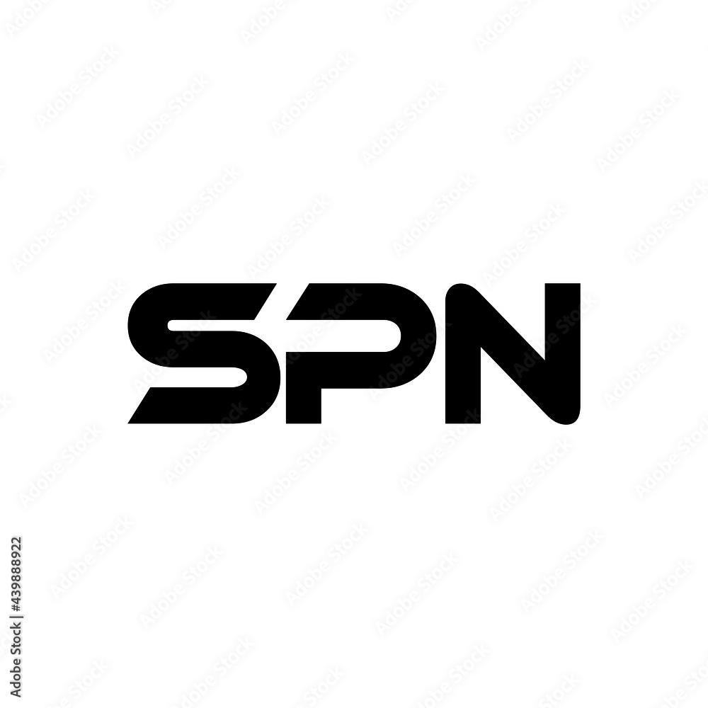 SPN letter logo design with white background in illustrator, vector ...