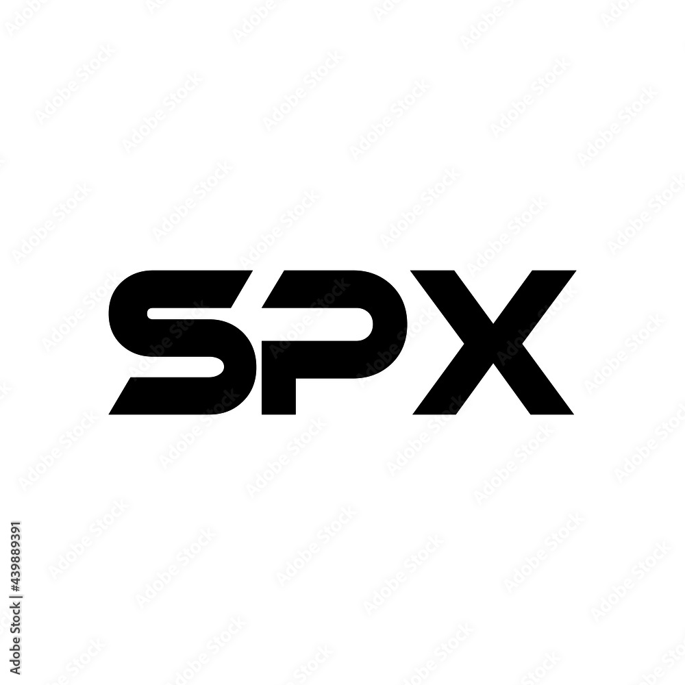 SPX letter logo design with white background in illustrator, vector ...