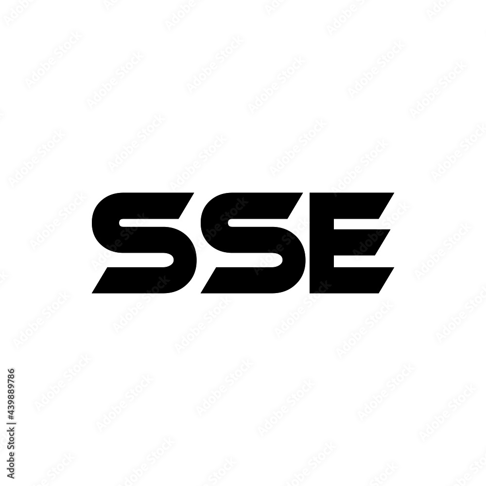 SSE letter logo design with white background in illustrator, vector ...