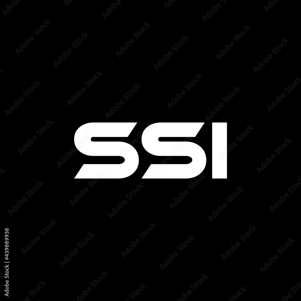 SSI letter logo design with black background in illustrator, vector ...