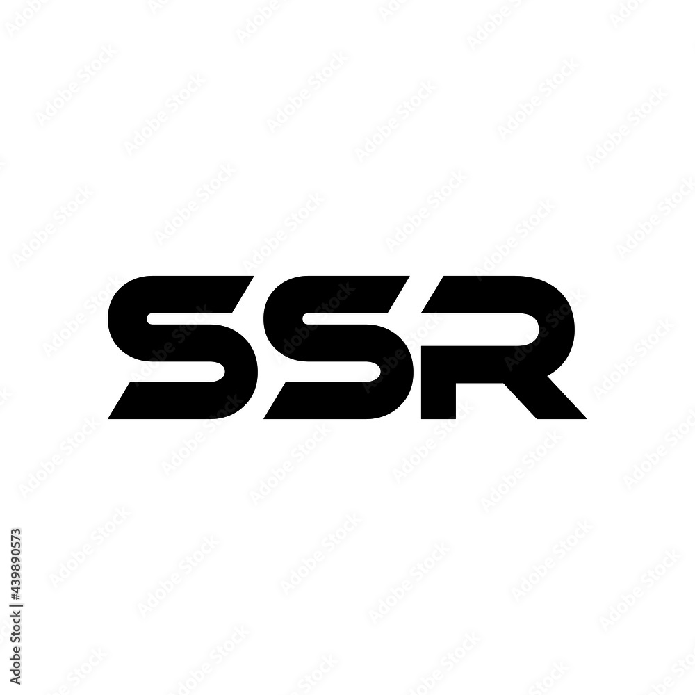 Vecteur Stock SSR letter logo design with white background in ...