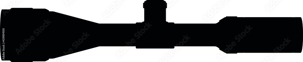 Vetor de Telescopic sight for Sniper rifle - hunter telescopic sight ...