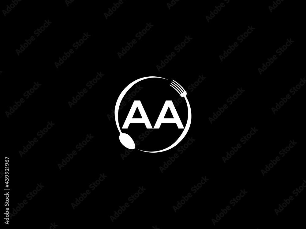 Letter AA Logo, restaurants aa logo icon vector for modern kitchen ...