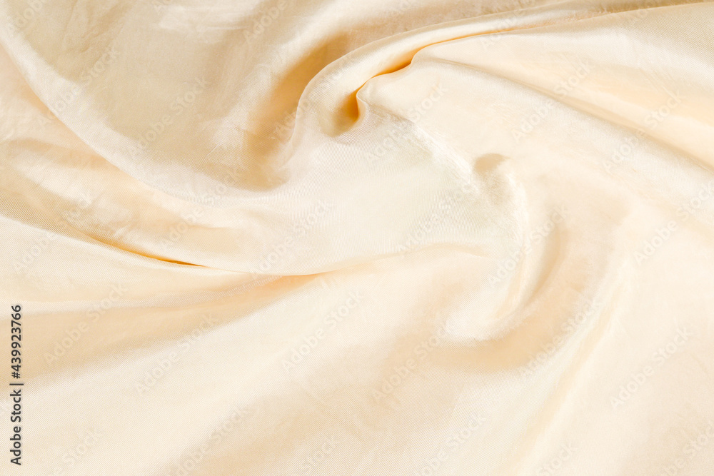 Soft smooth beige silk fabric background. Fabric texture. Stock Photo ...