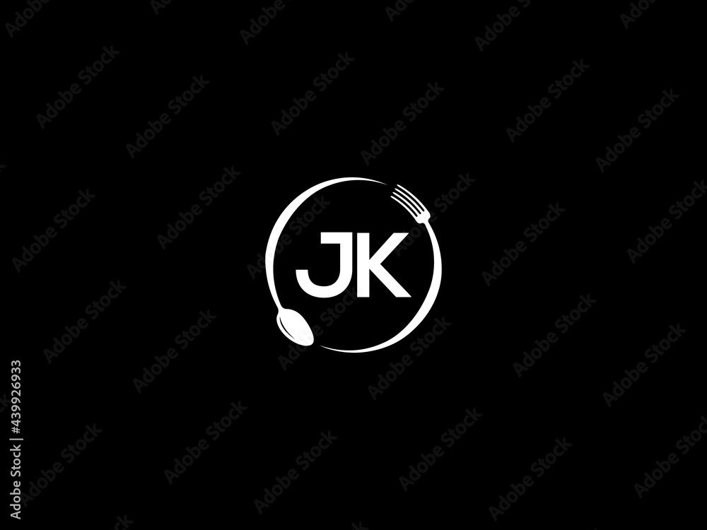 Letter JK Logo, restaurants jk logo icon vector for modern kitchen ...