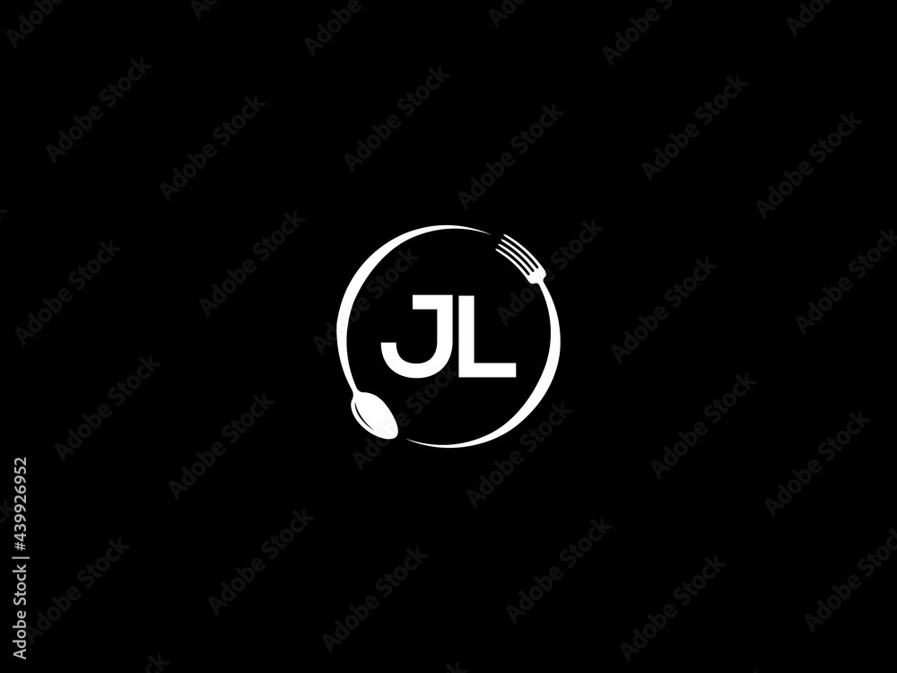 Letter JL Logo, restaurants jl logo icon vector for modern kitchen ...