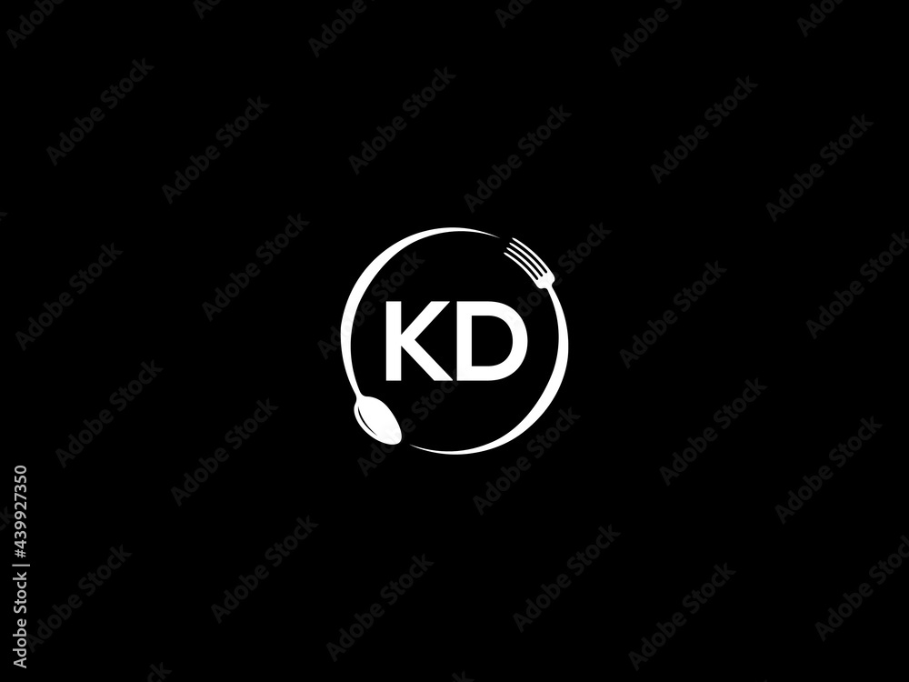 Letter KD Logo, restaurants kd logo icon vector for modern kitchen ...