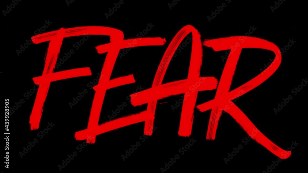 fear - animated spooky red quote on black background marker font ...