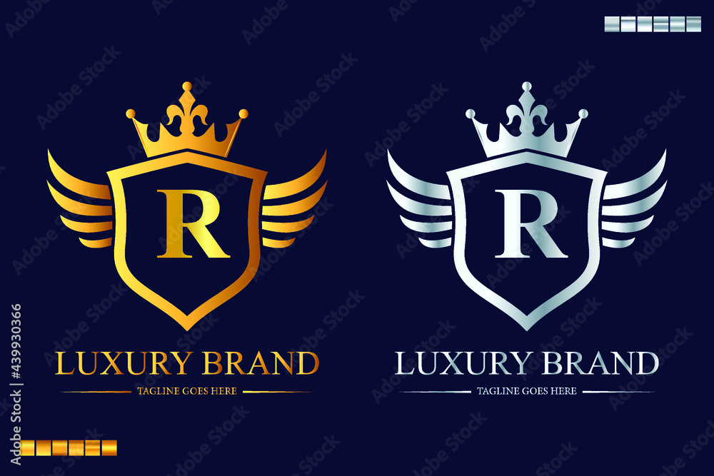 Luxury Letter Logo, Luxury Brand Logo, Royal Logo With wings and king ...