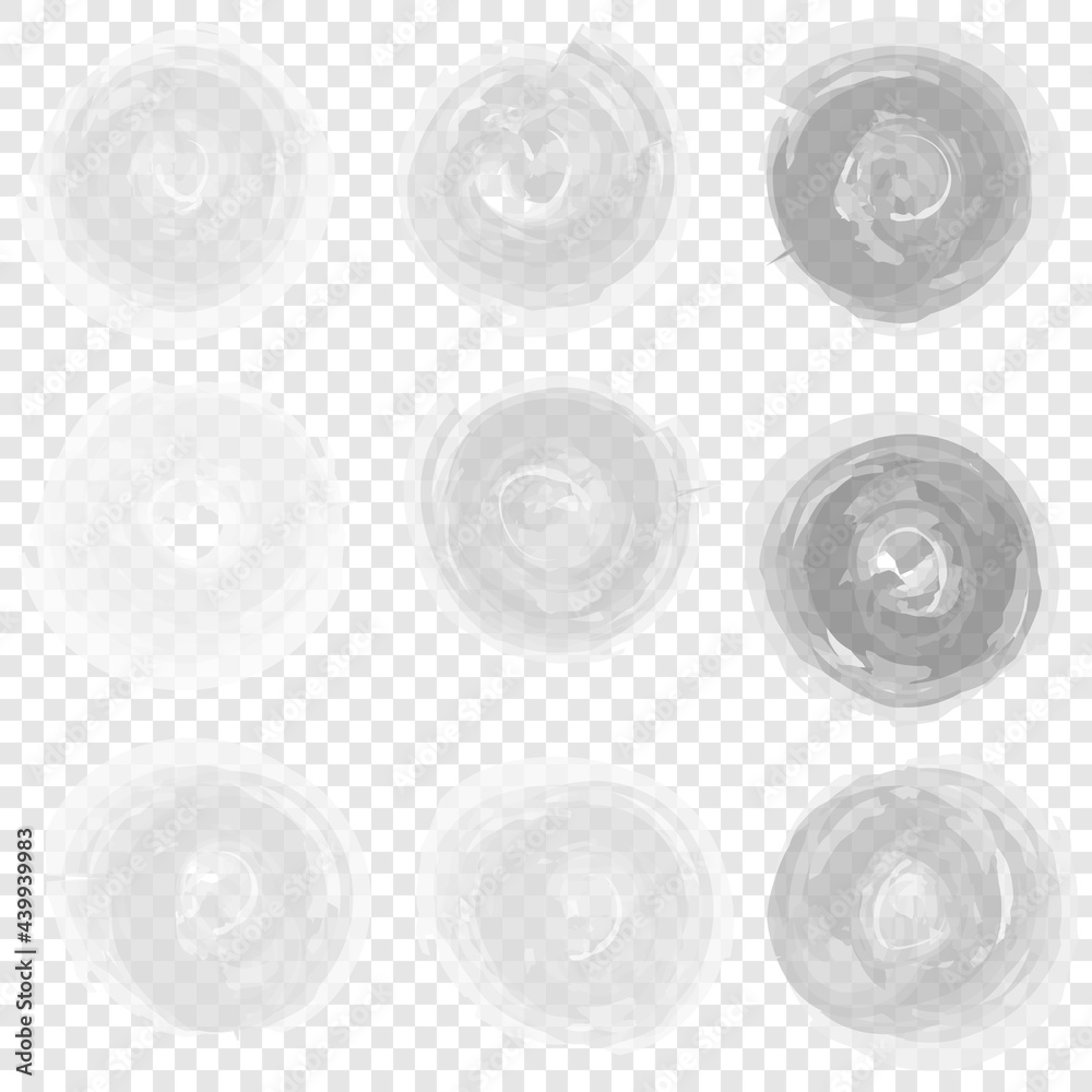 Gray background in the form of a circle on a transparent background, a ...