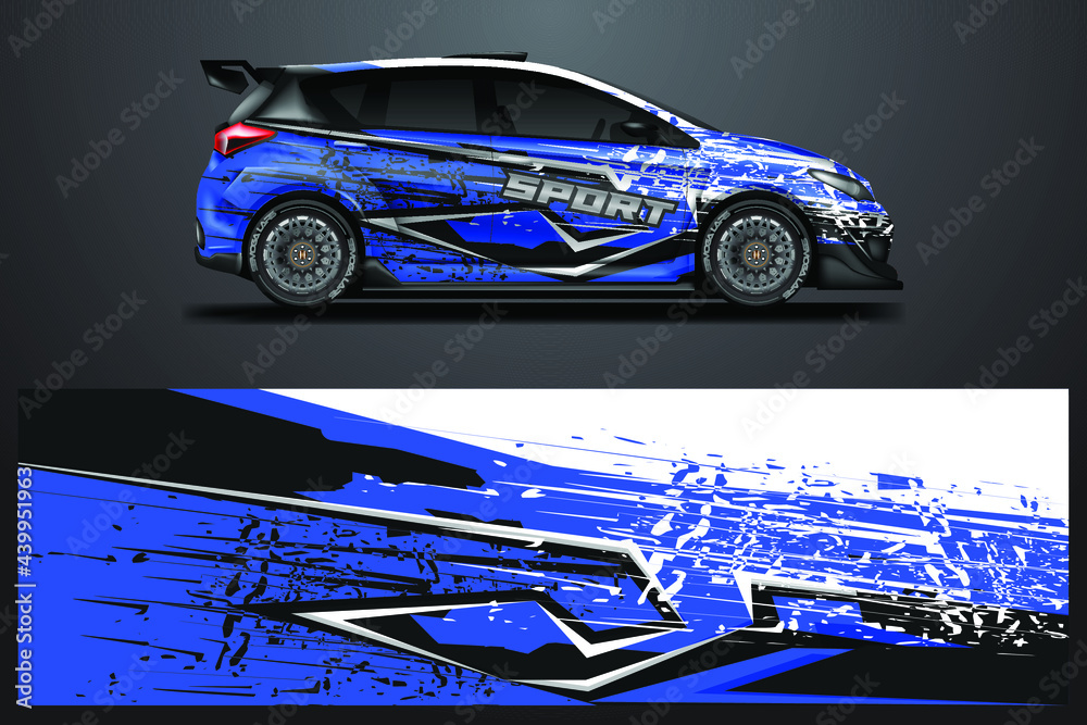 Car Wrap Design Vector , Livery Background Vehicle . Car template ...