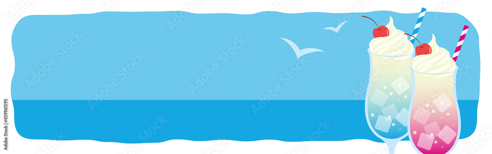 vector background with ice cream float for banners, cards, flyers ...