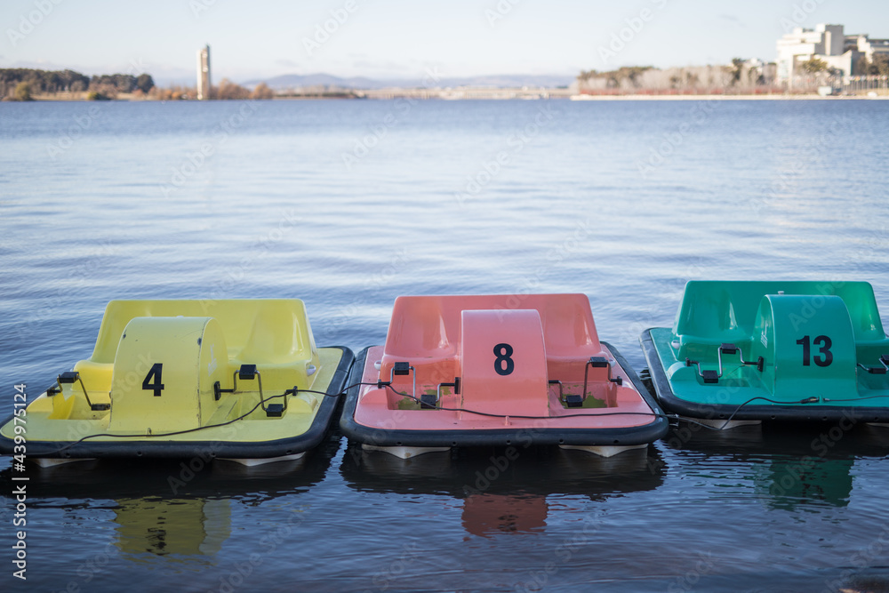 Paddle boats Stock Photo | Adobe Stock