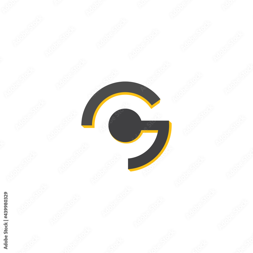 GC letter circle logo design vector, cg logo design, gc logo Stock ...