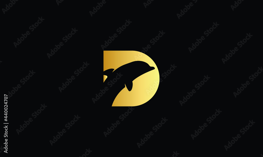 DOLPHIN LOGO DESIGN OR DOLPHIN NEGATIVE SPACE LOGO CONCEPT Stock Vector ...