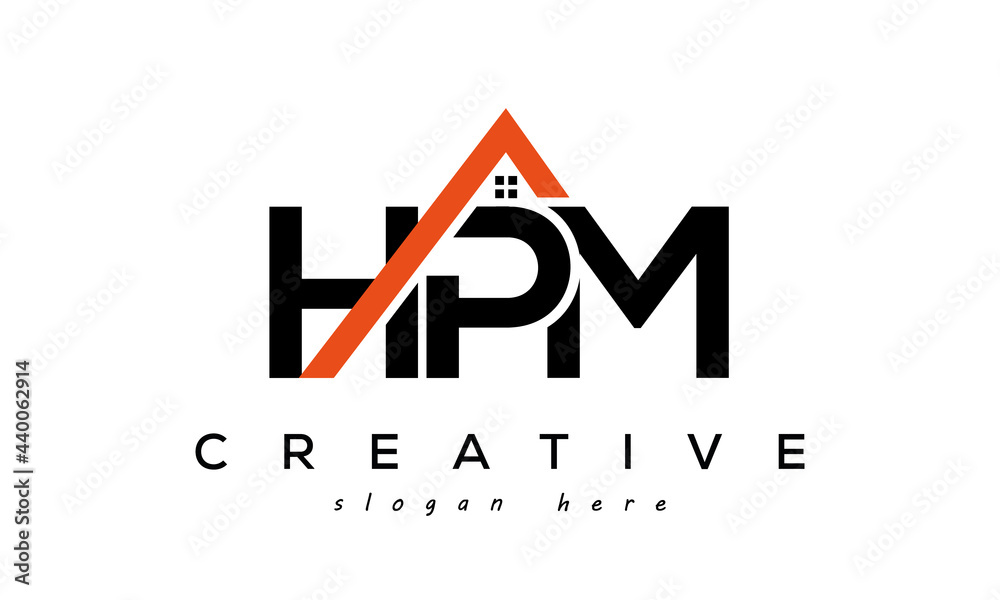 HPM letters real estate construction logo vector Stock Vector | Adobe Stock