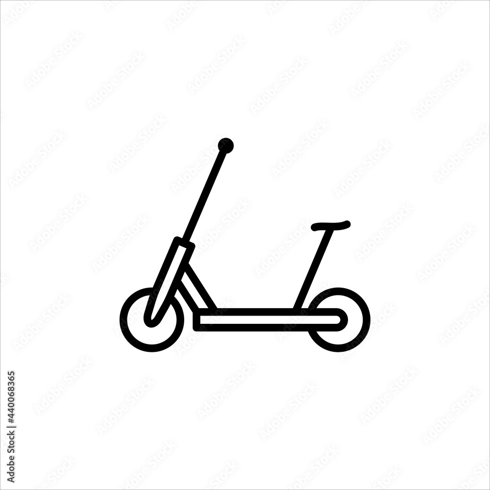 Electric Scooter Line Icon In A Simple Style. Useful Eco-Friendly ...