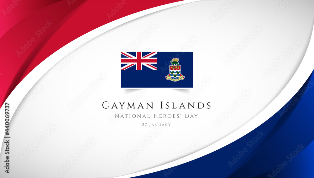 Abstract national heroes day of Cayman Islands country banner with ...