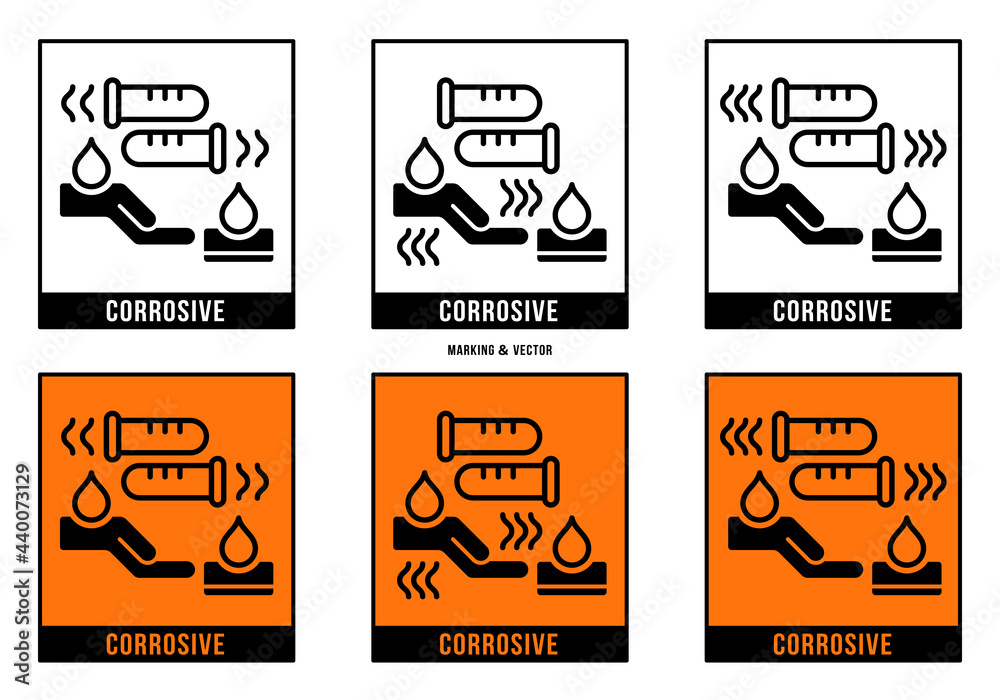 A set of manipulation symbols for packaging cargo products and goods ...