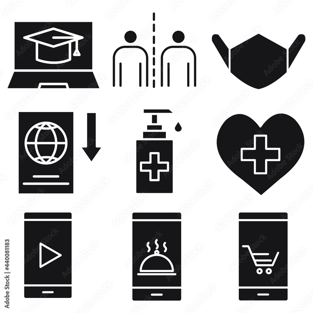 new normal icon. new normal set symbol vector elements for infographic ...