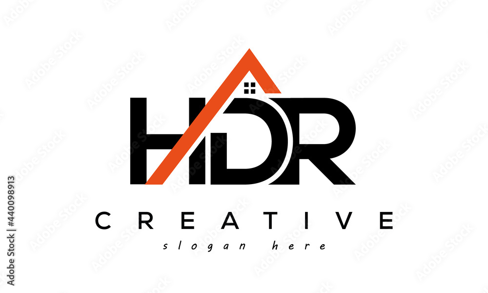 HDR letters real estate construction logo vector Stock Vector | Adobe Stock