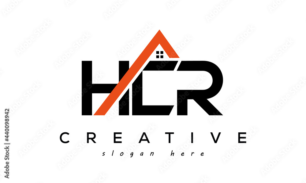 HCR letters real estate construction logo vector Stock Vector | Adobe Stock
