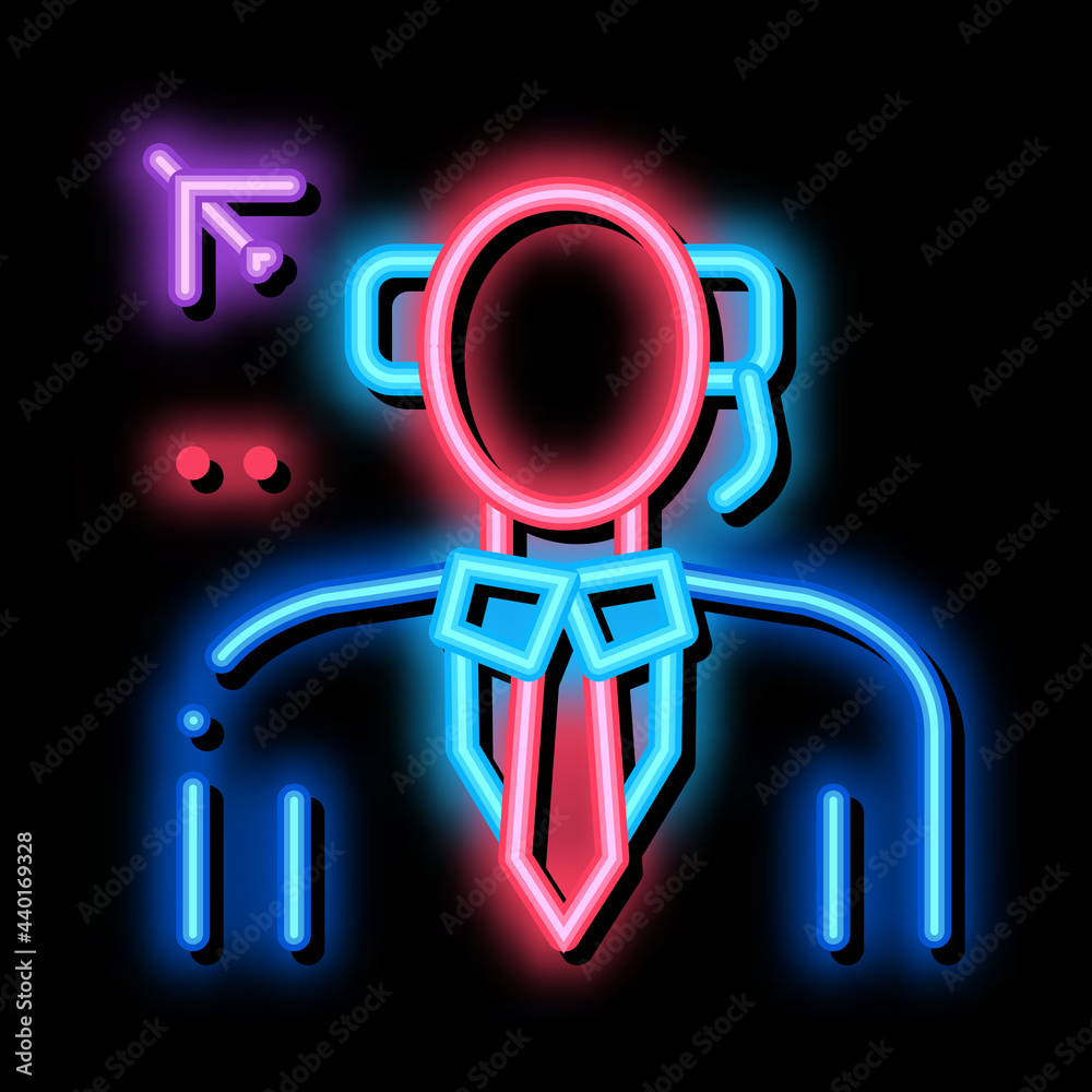 air dispatcher neon light sign vector. Glowing bright icon air ...