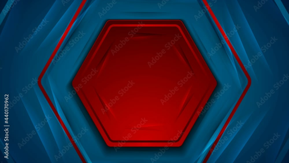 Blue and red shiny glossy hexagons abstract geometry motion background ... Blue and red shiny glossy hexagons abstract geometry motion background ...