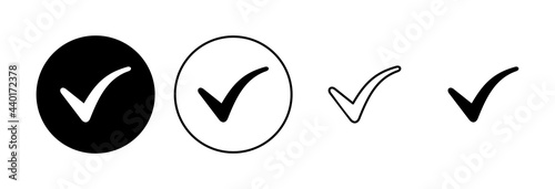 Check mark set. Check mark icon. Tick mark symbol vector Stock Vector ...