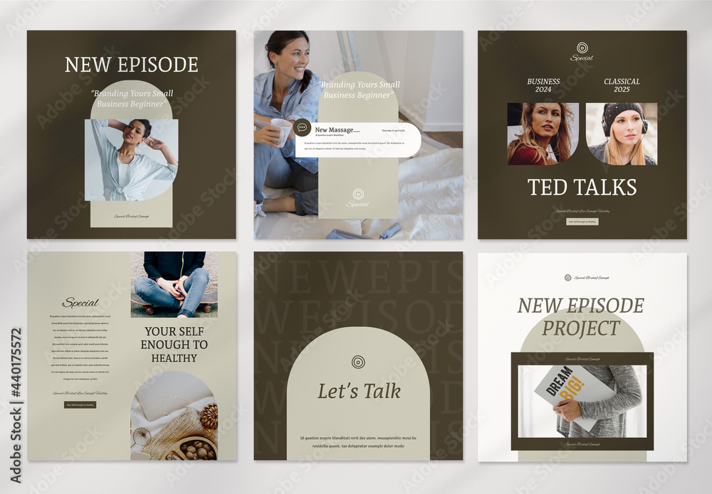 Fashion Social Media Post Design Layout Stock Template | Adobe Stock