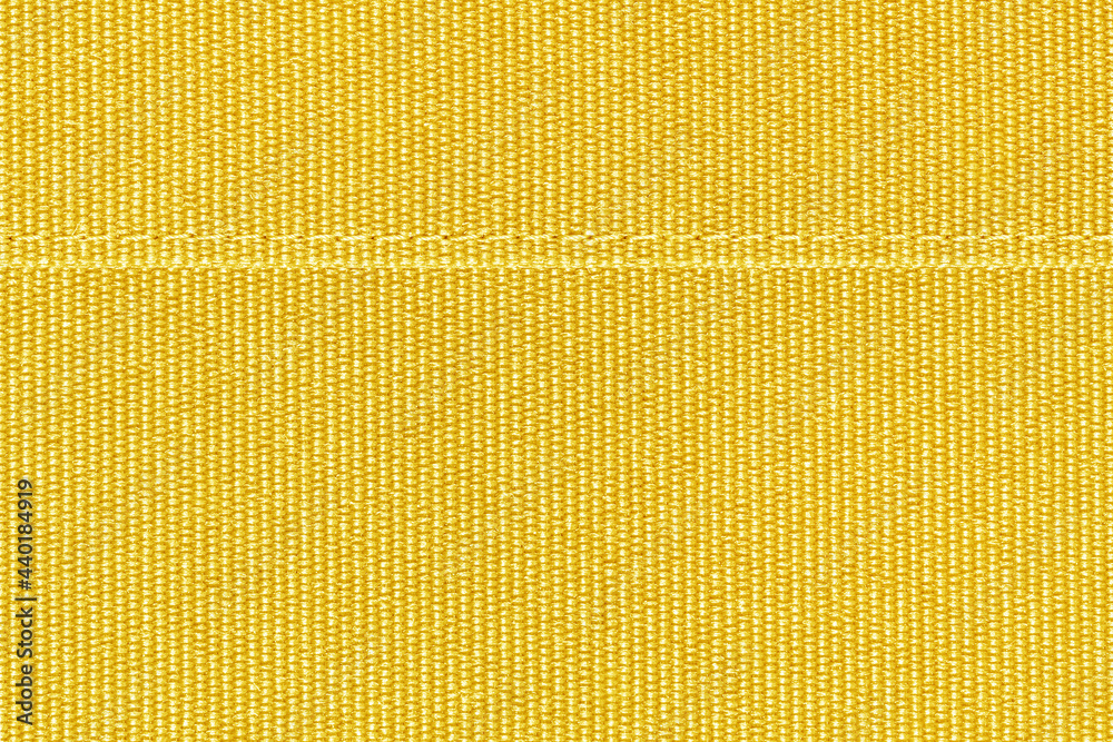 yellow fabric texture with horizontal stitch background for design ...