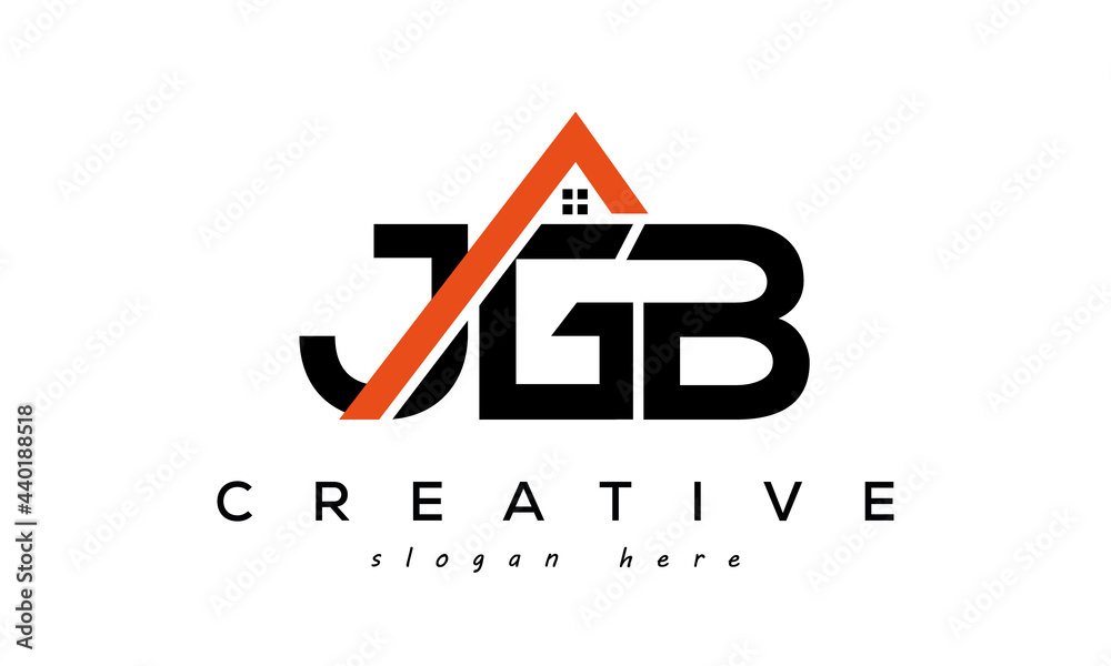 initial JGB letters real estate construction logo vector Stock Vector | Adobe Stock
