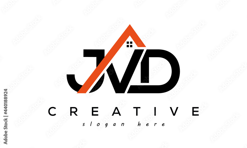 initial JVD letters real estate construction logo vector Stock Vector ...