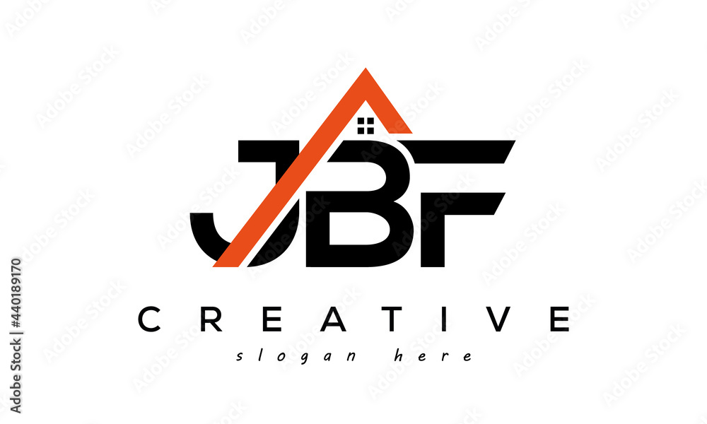 initial JBF letters real estate construction logo vector Stock Vector ...