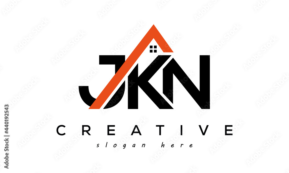 JKN letters real estate construction logo vector Stock Vector | Adobe Stock